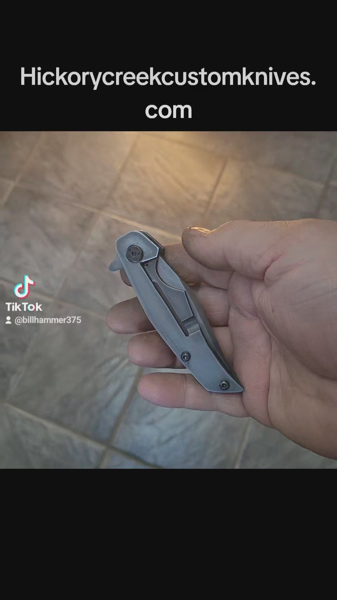 1084 frame lock folder with hamon – Hickory creek custom knives